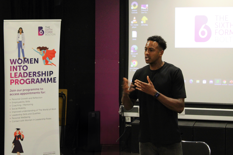 Kyle Walker Sky Sports Visits The Sixth Form Bolton