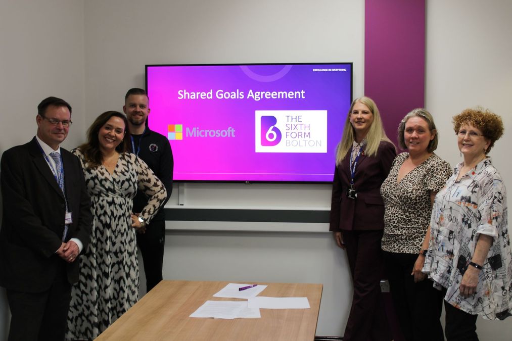 The Sixth Form Bolton - B6 Sign Shared Goals Agreement With Microsoft